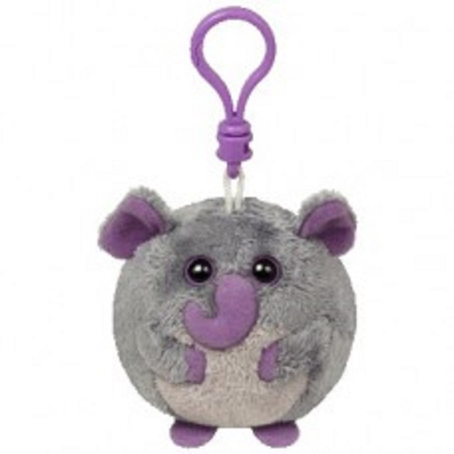 Thunder 2012 Ty Beanie Babie Ballz Elephant Keyclip Charm Key Chain 3up ...