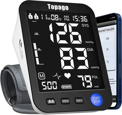 Blood Pressure Monitor Automatic Arm Digital Bp Cuff Pulse Heart Rate ...