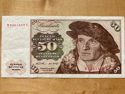 DM 50 Schein Deutsche Mark, Banknote von 1970 - Serie M | eBay.de