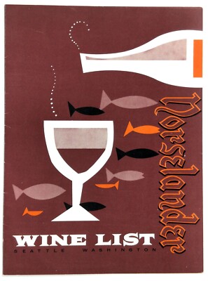 1961 Original WINE LIST Menu NORSELANDER Restaurant Seattle Washington ...