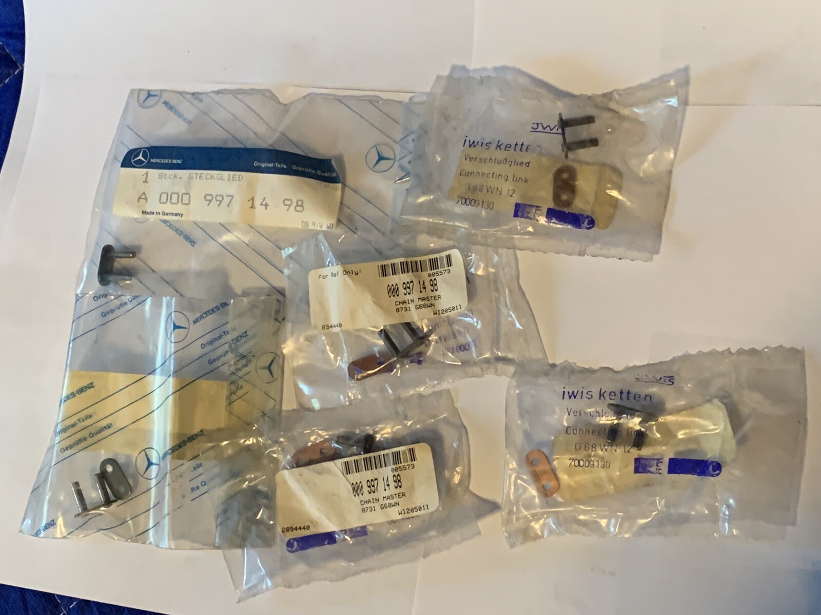 NOS Lot of 6 Mercedes Benz BMW Engine Timing Chain Link 0009971498 000 ...