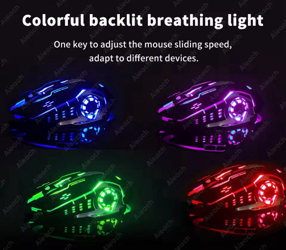 RGB LED AIEACH Bluetooth Gaming Mouse, Professional & Affordable Mouse ...