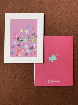 Paperchase BLANK NOTE CARDS + ENVELOPES Mini Graphic Butterflies * 16 ...