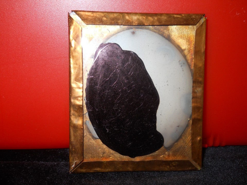 1/6th size Relievo Ambrotype of young girl in brass mat/frame | eBay