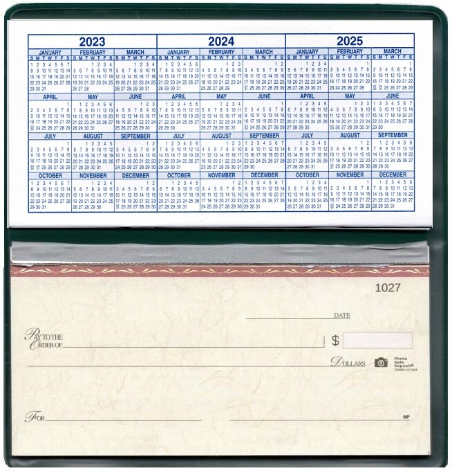 5 Checkbook Registers with 1 Vinyl Checkbook Cover for Top Tear Checks ...