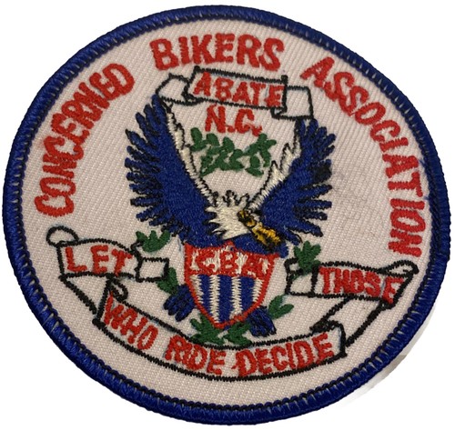 Vintage Concerned Bikers Association 3.25 Inch Patch CBA Abate NC | eBay
