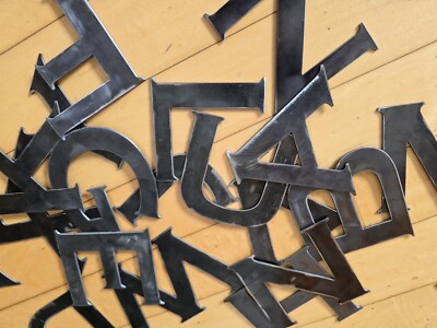 4" Tall precision cut metal letters, thick, weldable, 16 Gauge ...