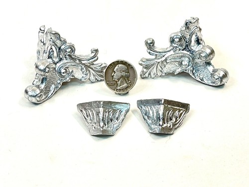 4pc Set of Fancy Reproduction Mantle Clock FEET For Restoration Or ...