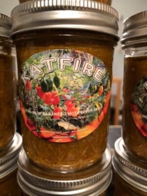 Katfire 8oz Hot Pepper Sauce - Home Made with Home Grown Habanero Pepper | eBay