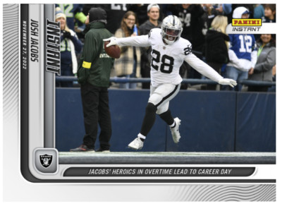 JOSH JACOBS - 2022 NFL INSTANT #126 – LAS VEGAS RAIDERS 300 YARD DAY ...