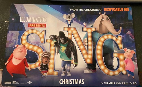 Illumination Sing Movie Cards w Activities Dbl Sided NEW | eBay