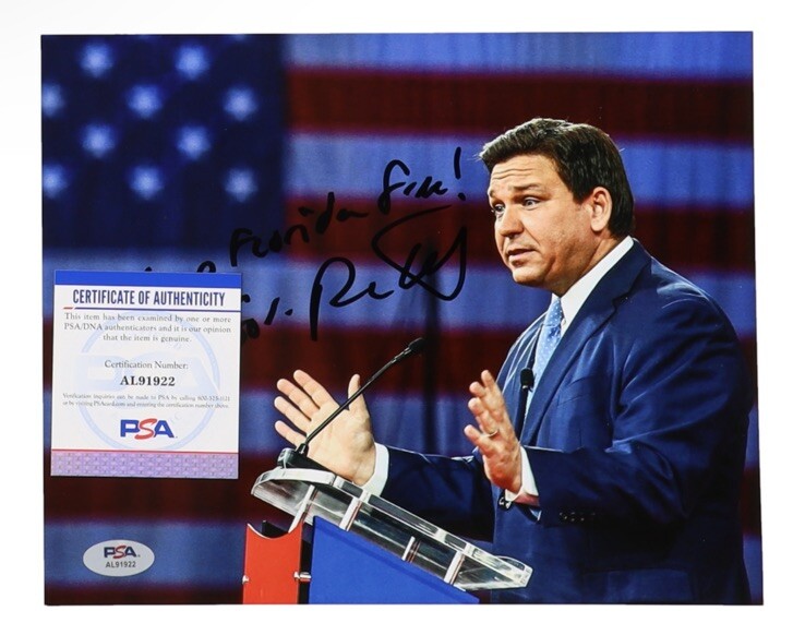 Ron DeSantis Signed 8x10 Photo PSA/DNA AUTHENTIC AUTOGRAPH FLORIDA ...