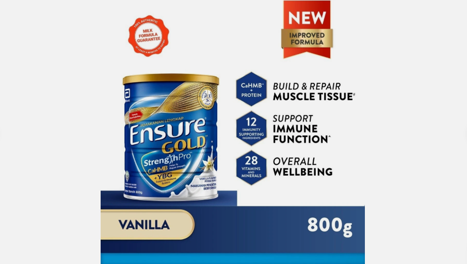 4x- 800g Abott Ensure Gold Milk Powder Vanilla Flavored FEDEX FREE ...