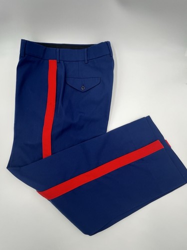 33 Regular Marine Corps USMC Dress Blues Trousers Pants With NCO Blood ...