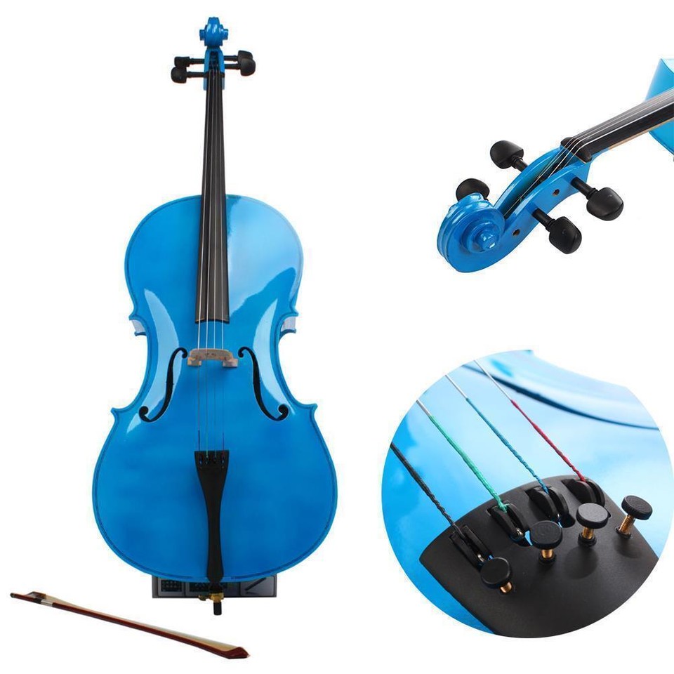 Cello 4/4 Full Size Wood Acoustic Cello School Band With Bag Bow Rosin ...