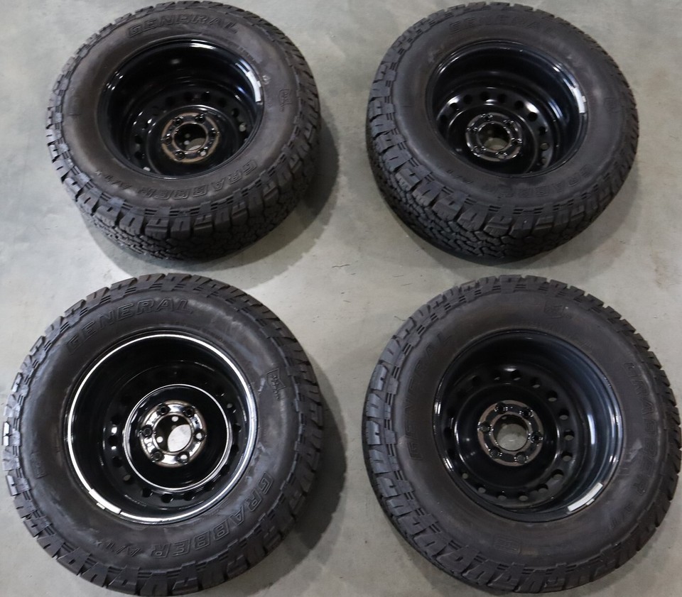 17" Ford 21-24 Bronco Black Diamond Wheels GRABBER A/TX LT265/70R17 ...