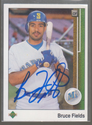 Autographed 1989 Upper Deck Bruce Fields - Mariners | eBay