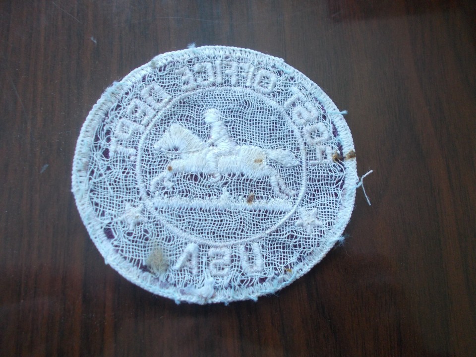 Used 3" Cloth Patch Post Office Dept USA, Purple background. | eBay