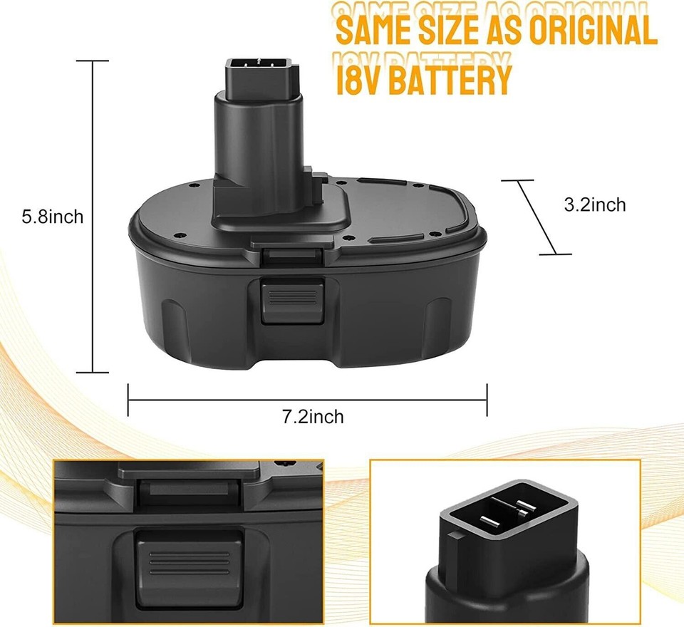 2PACK 18 Volt XRP Battery For Dewalt DC9096-2 DC9098 DC9099 DC9096 ...