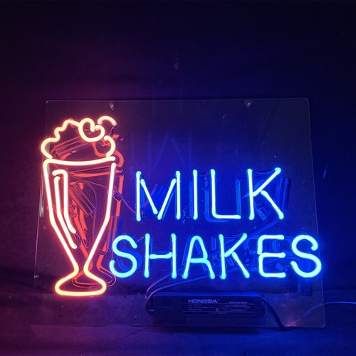 Milkshakes Milk Ice Cream Neon Signs Wall Sign Display Bar Club Artwork ...