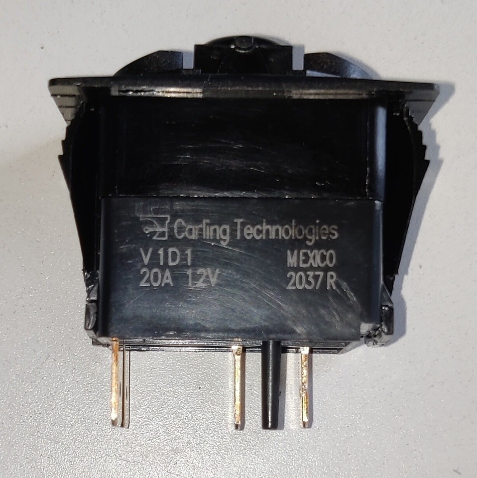 Carling V1D1 On/Off 20A 12V Rocker Switch 1x Amber LEDs Contura V Bus ...