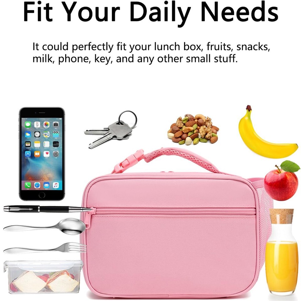 Insulated Lunch Box For School Thermal Reusable Durable Freezable Lunch ...