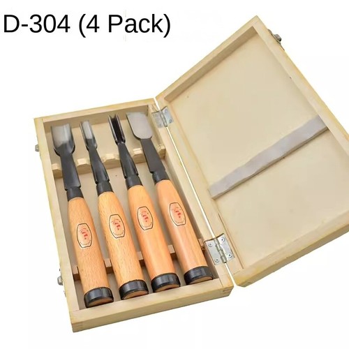 6pcs/set Hand Wood Carving Tool Chip Detail Chisel Set Knives Set with ...