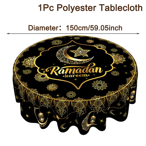 Ramadan Decor Tablecloth Eid Mubarak 2026 Islamic Home Table Cover ...