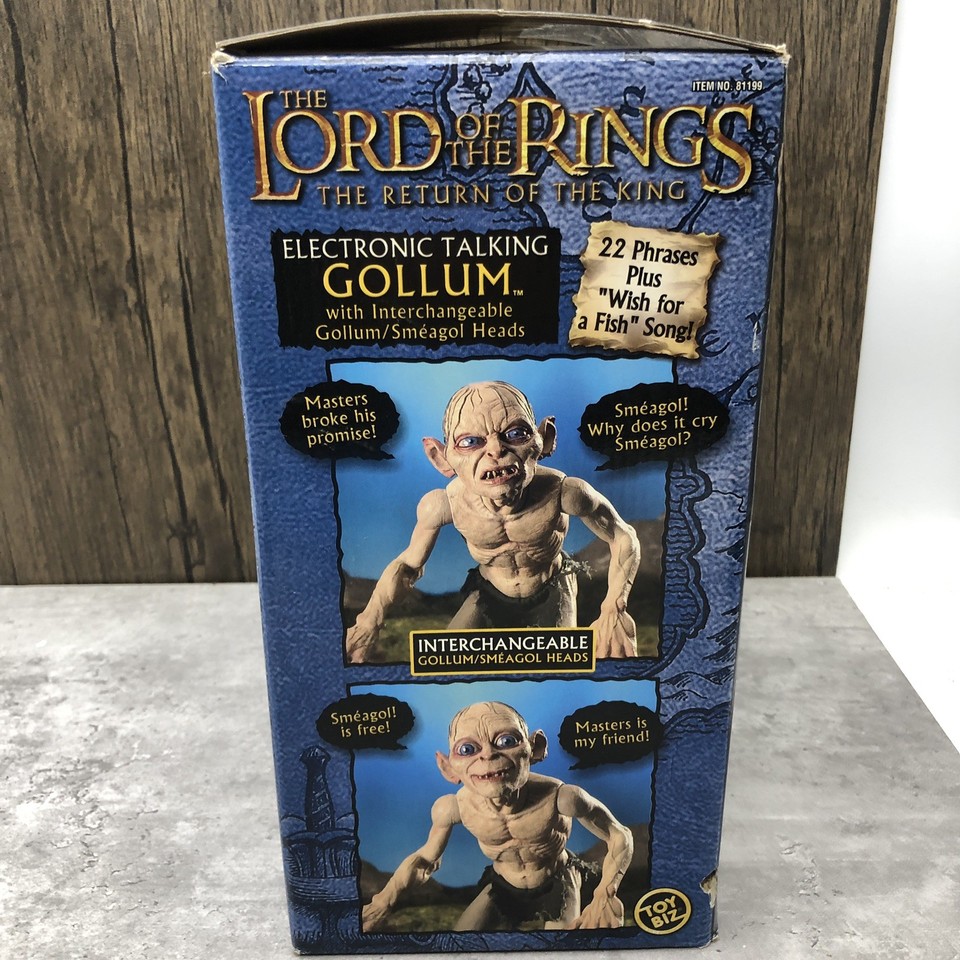 Lord of the Rings Return of the King Talking Gollum Figure Toy Biz NOB ...