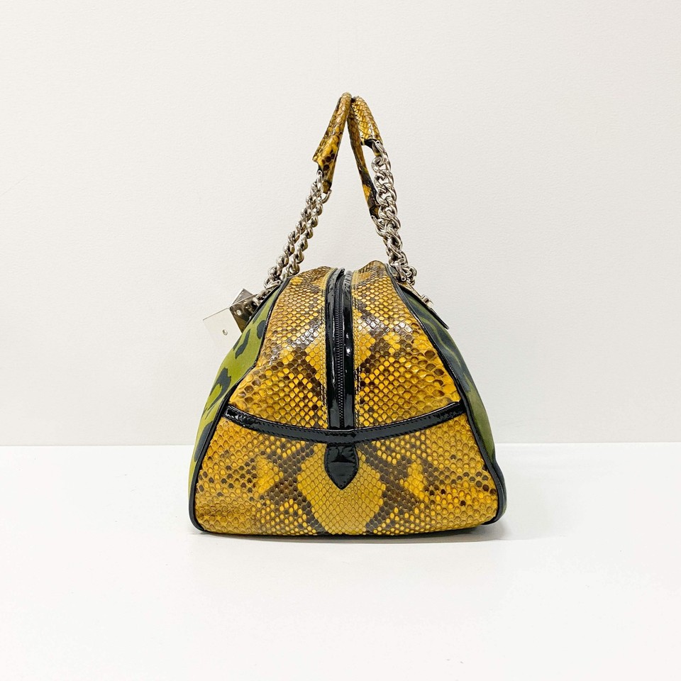 DIOR Gambler Dice Leopard Print Canvas & Embossed Leather Handbag | eBay