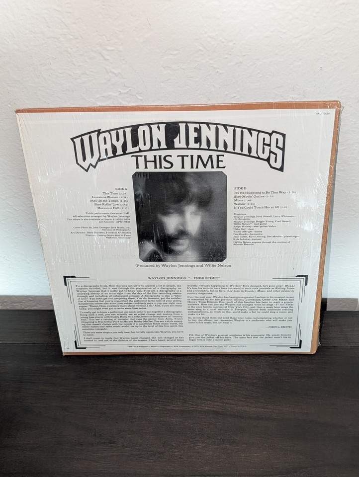 WAYLON JENNINGS This Time Vinyl LP 1974 RCA Victor APL1-0539 Country ...