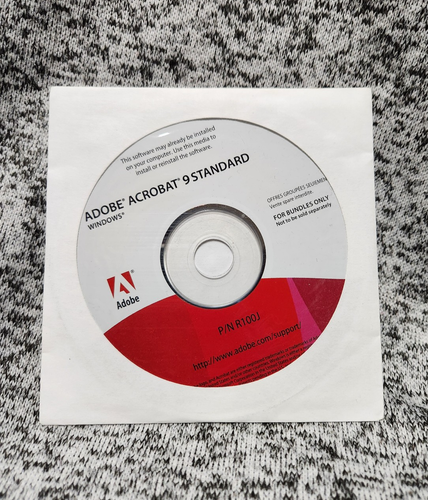 Adobe Acrobat 9 Standard CD and Serial Number Key - Vintage DPN 0K989J ...