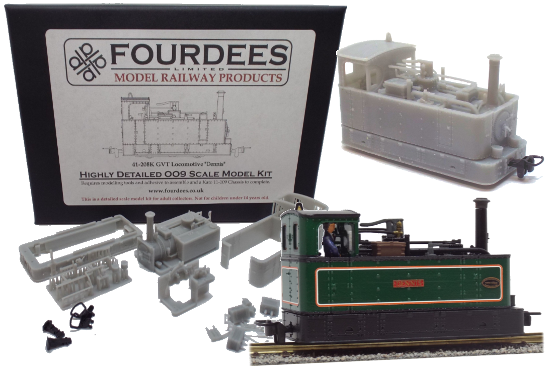 Fourdees Glyn Valley Tramway 'Dennis' 009 / OO9 Scale Kit for Kato 11 ...