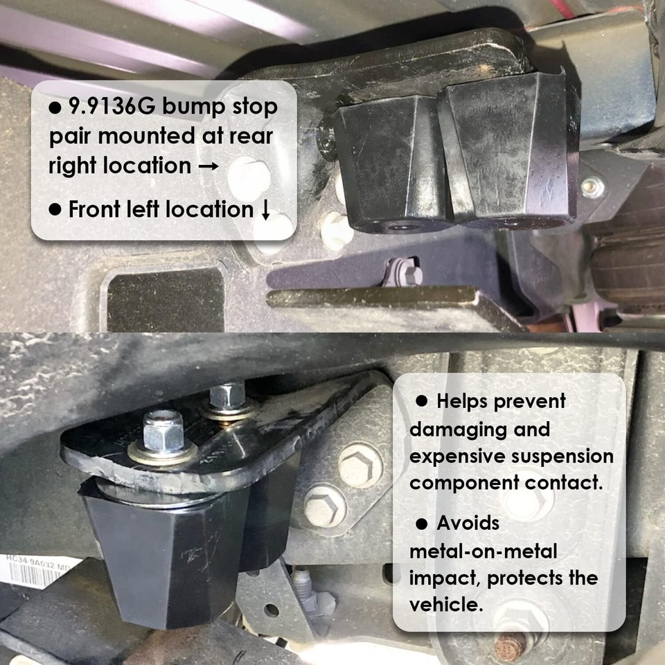 (A Pair) 9.9136G Universal Bump Stop Set 2” Tall Suspensions for ...