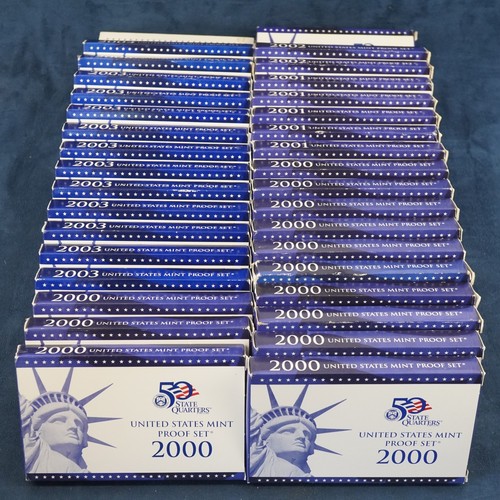 Assorted Lot 2000-2007 US Mint Proof Sets with COA's, 37 Sets - Free ...