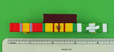 Navy Vietnam War Service Mounted 4 Ribbon Bar - Good Conduct - 1 ...