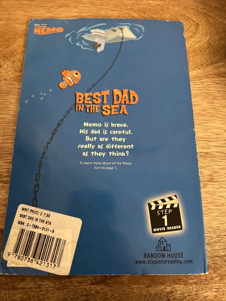 Disney Pixar Finding Nemo Best Dad In The Sea Book 27778021310| eBay