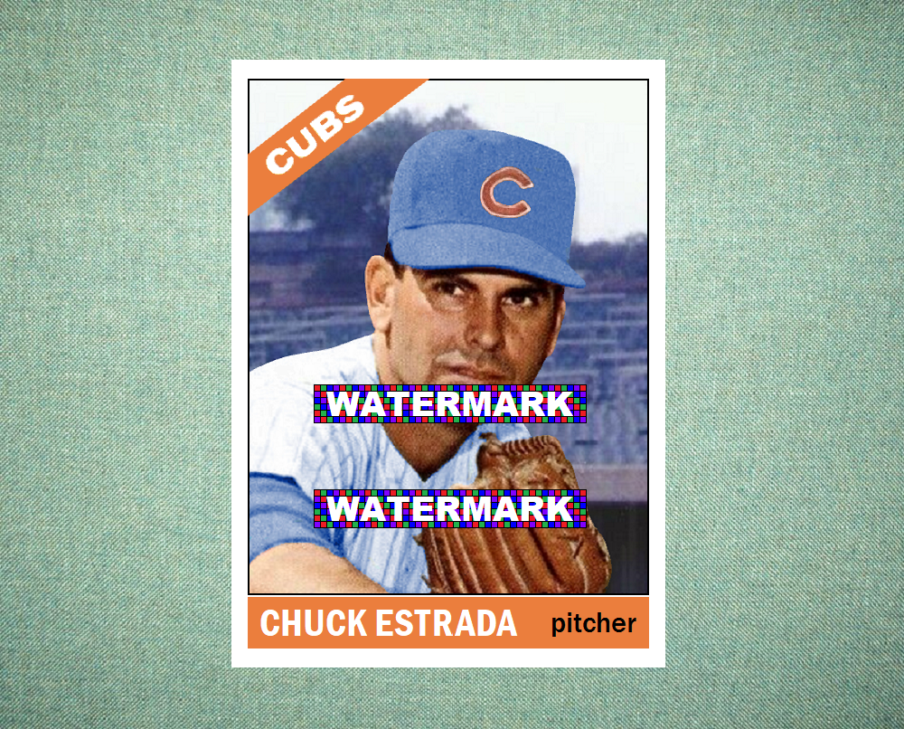 Chuck Estrada Chicago Cubs 1966 Style Custom Baseball Art Card | eBay