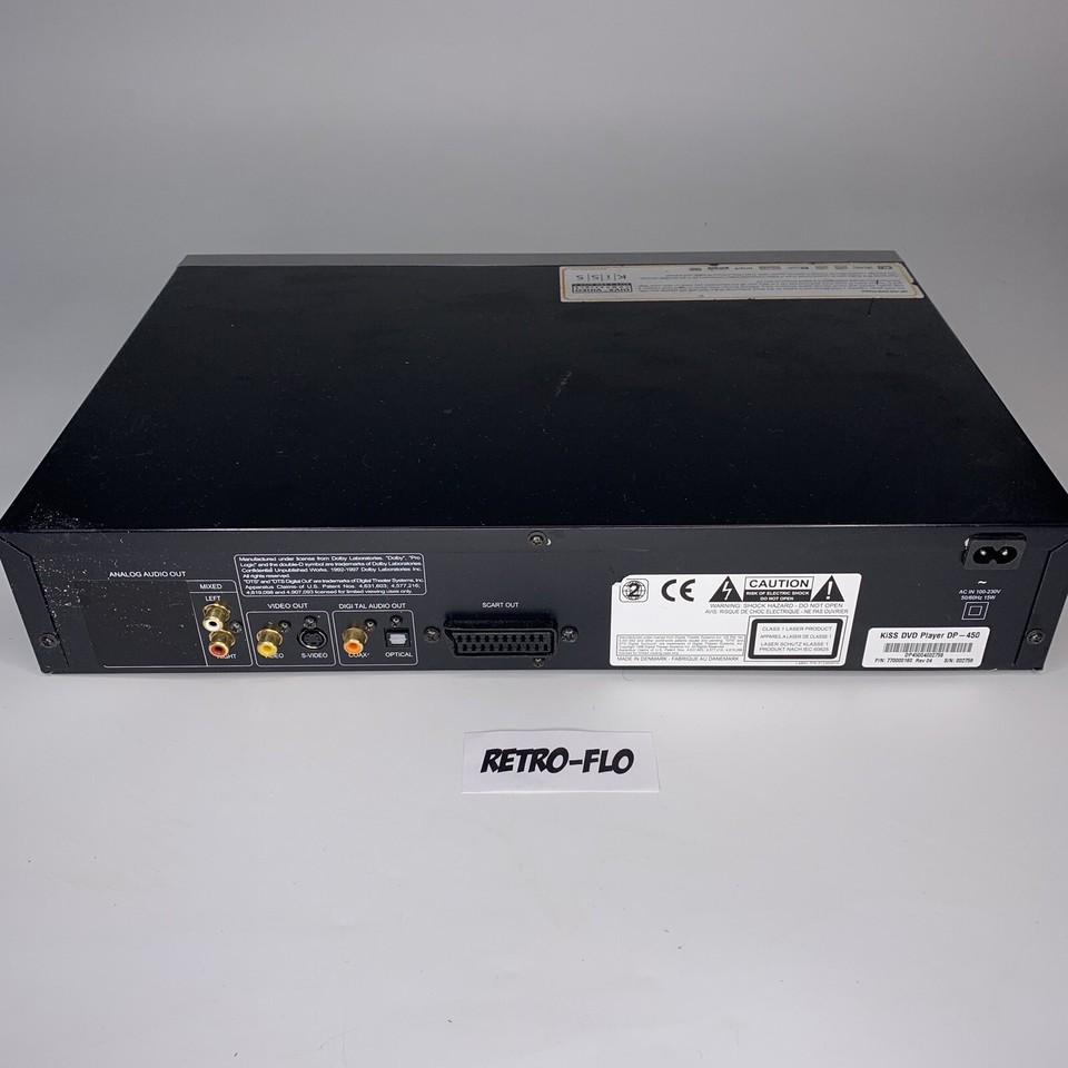 KISS DP-450 DVD Player DTS Dolby Digital MP4 MP3 - Semi HS To Repair ...