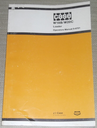 Case W18B W20C Chargeur Opérateurs Opération & Maintenance Manuel Livre ...