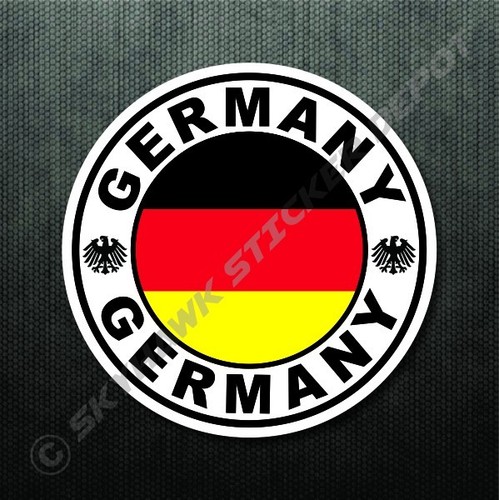 4" German Circle Flag Decal Bumper Sticker Germany Sport Car Decal Euro ...