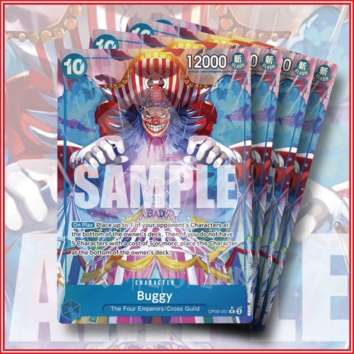 ONE PIECE TCG: Buggy OP09-051 Rare Parallel Alt Art x4 Emperors New ...