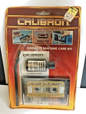 Vintage Calibron Audio Cassette Tape Head Cleaner W / Cleaning Solution ...