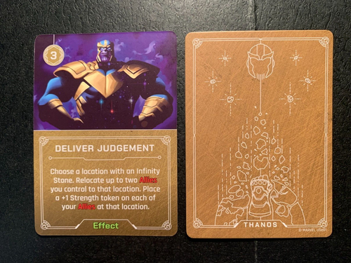 MARVEL VILLAINOUS Deliver Judgement EFFECT THANOS CARD 2020 | eBay