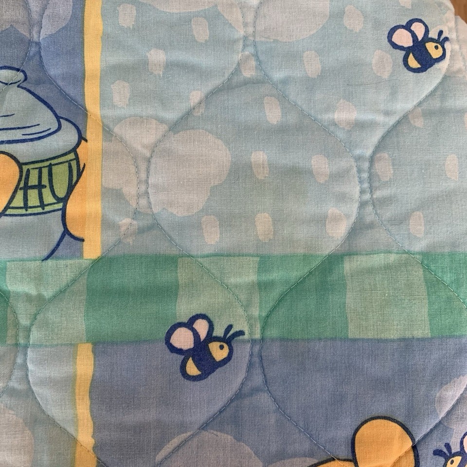 Vintage Disney Winnie The Pooh & Tigger Bed / Crib Blanket Quilt ...