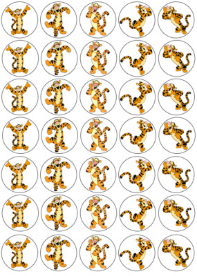 35 x Tigger Winnie the Pooh Edible Cupcake Toppers Image Birthday Party ...