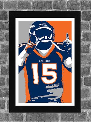 Denver Broncos Tim Tebow Portrait Sports Print Art 11x17 | eBay