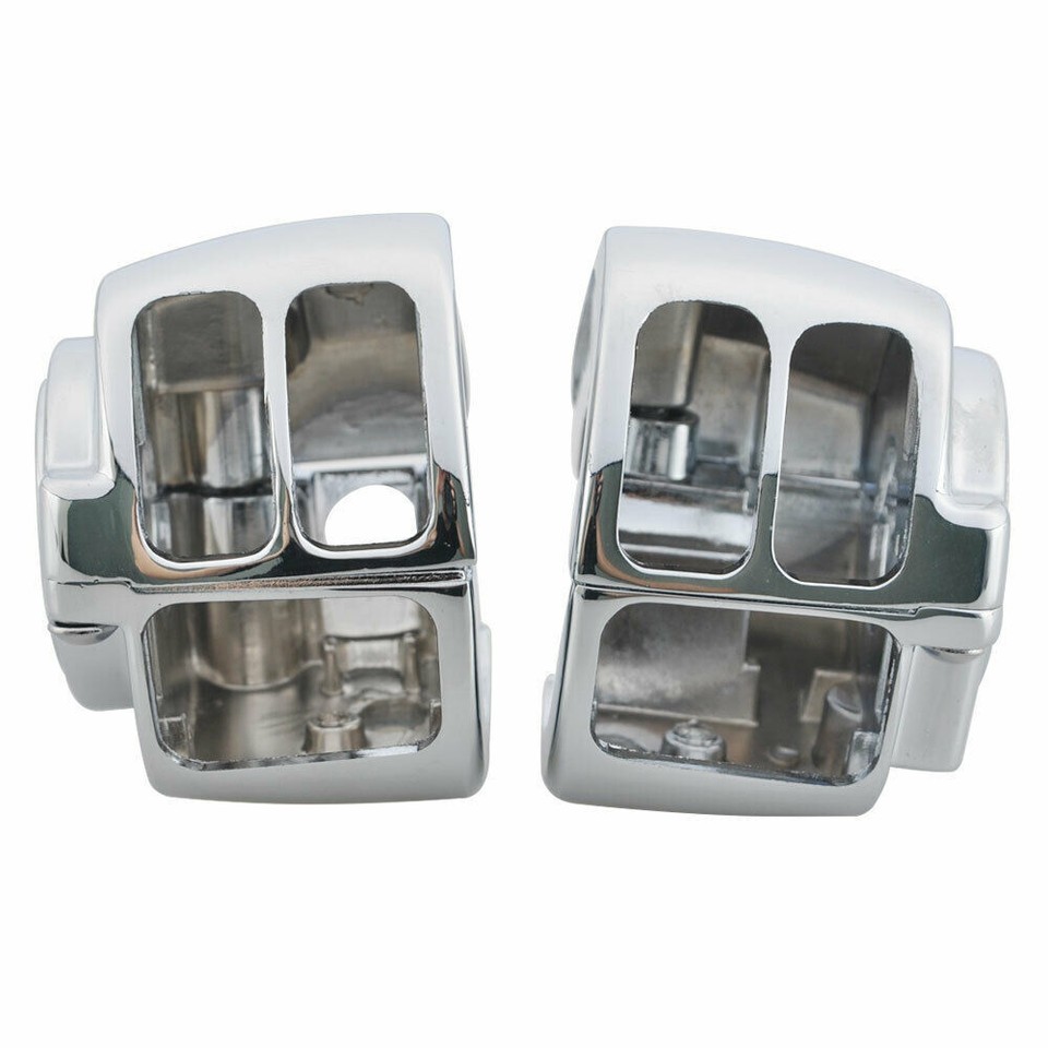 Chrome Switch Control Housing Cover Caps Set For Harley Softail ...