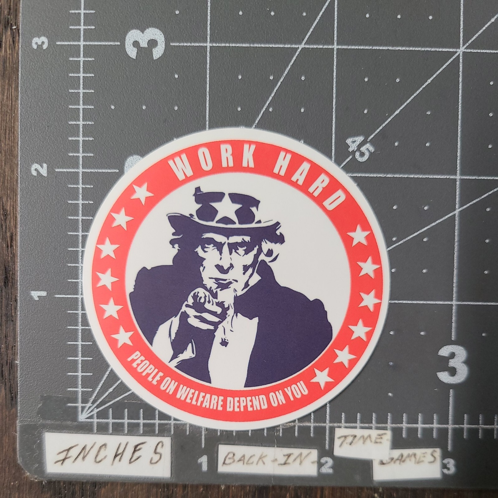 Work Hard Welfare Depends On You Adult Humor Sticker For Guitar Phone ...