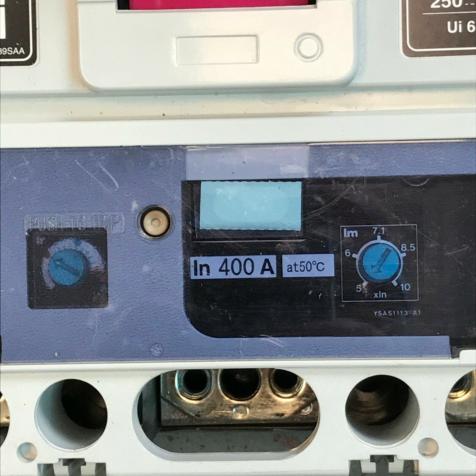 DORMAN SMITH Y6H3P400T5 MCCB 400A TP 25kA YA6 FRAME LOADLINE LOADBANK ...